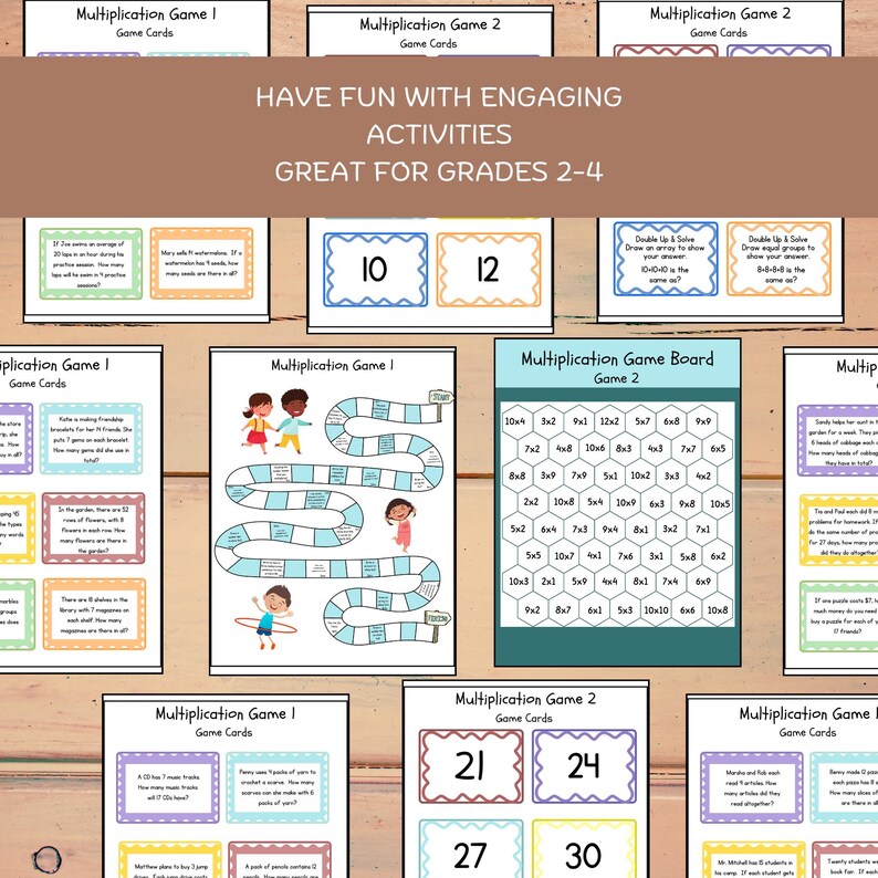 Printable Multiplication Games for Kids, Multiplication Facts, Times ...