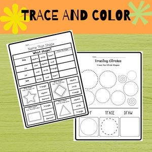 Basic Shape Tracing, Preschool Shape Tracing, Kindergarten Shapes ...