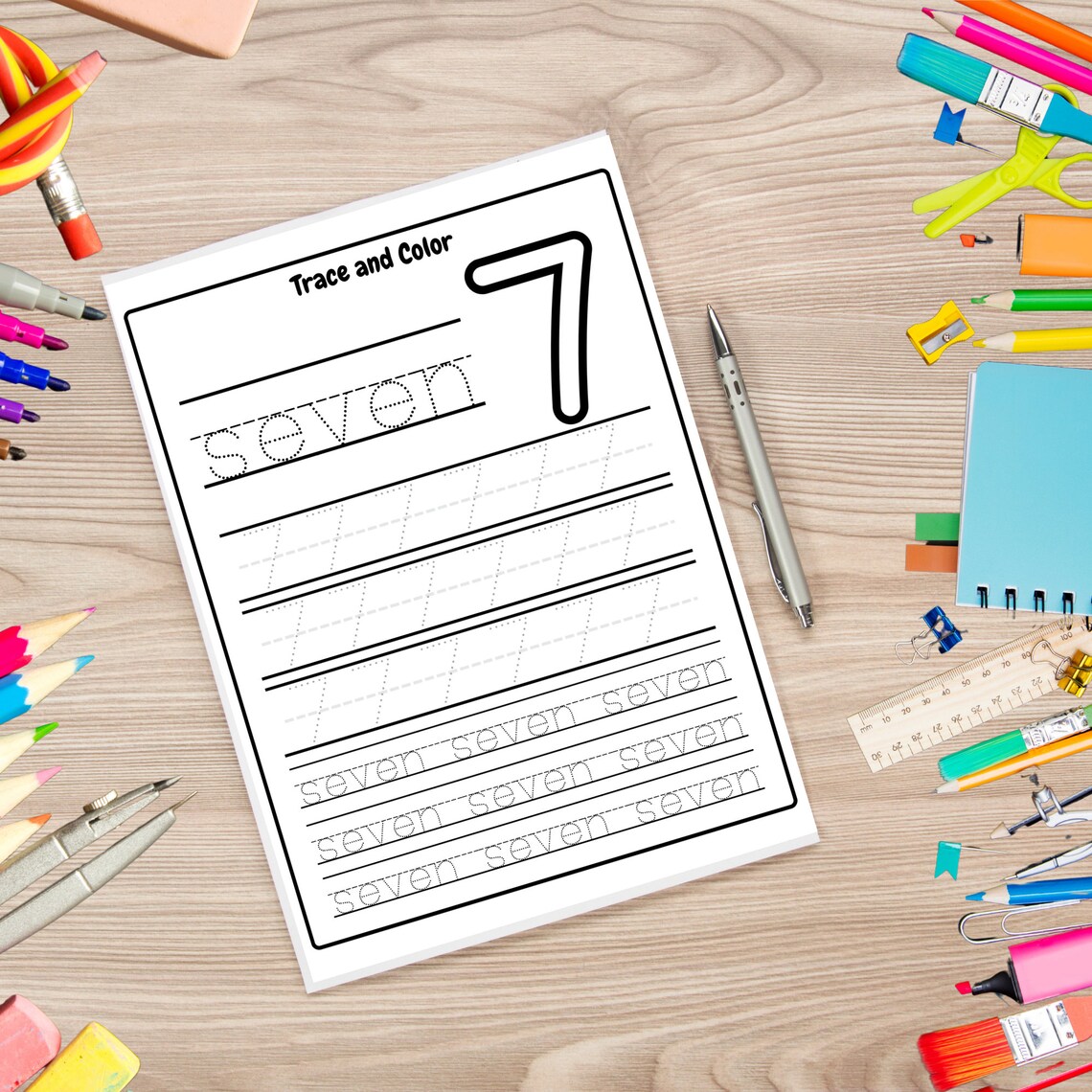 Number Tracing Worksheets, Basic Number Skills, Preschool Tracing ...