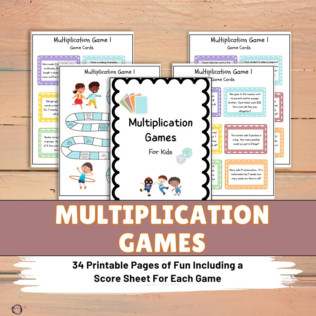 Printable Multiplication Games for Kids, Multiplication Facts, Times ...