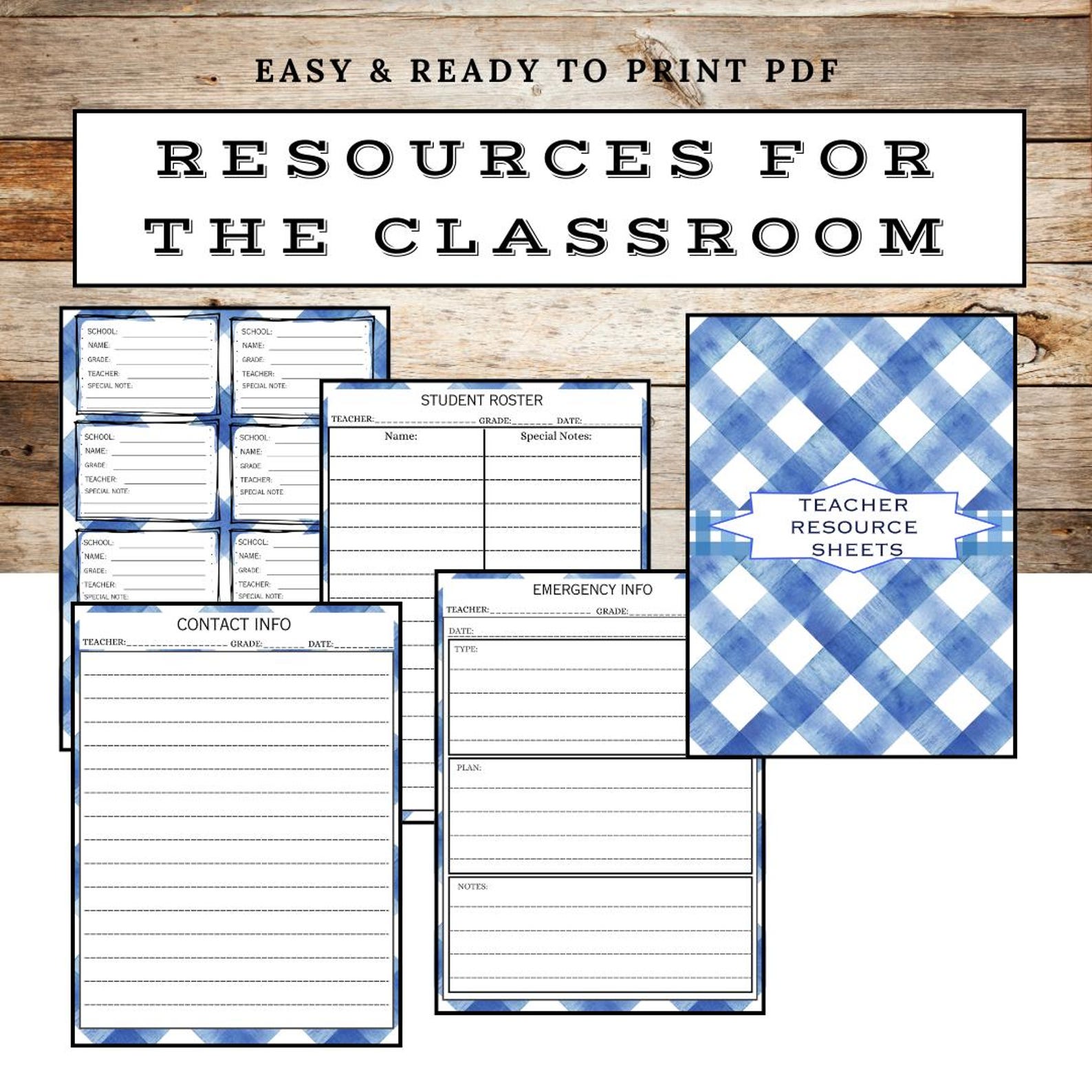 Teacher Resource Sheets, Teacher Toolbox, Classroom Organization, Back ...