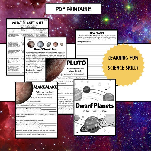 Science Worksheets Dwarf Planets. Learn About Our Solar System ...