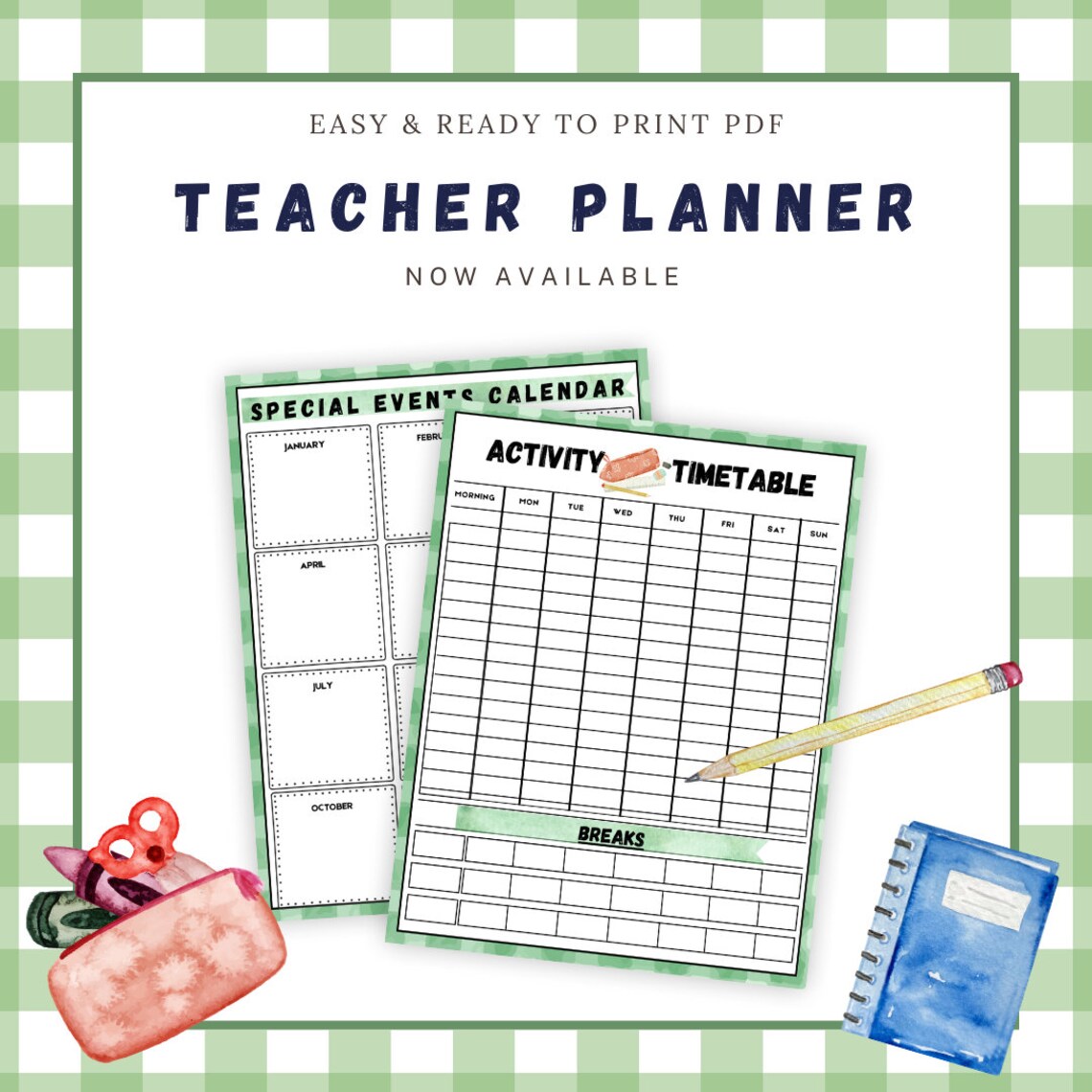 Teacher Lesson Plan, Teacher Record Book, Lesson Plan Book, Teacher ...