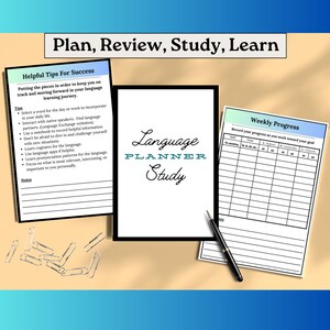 Language Study Planner, Guided Journal for Learning A Foreign Language, Study Notebook - Etsy