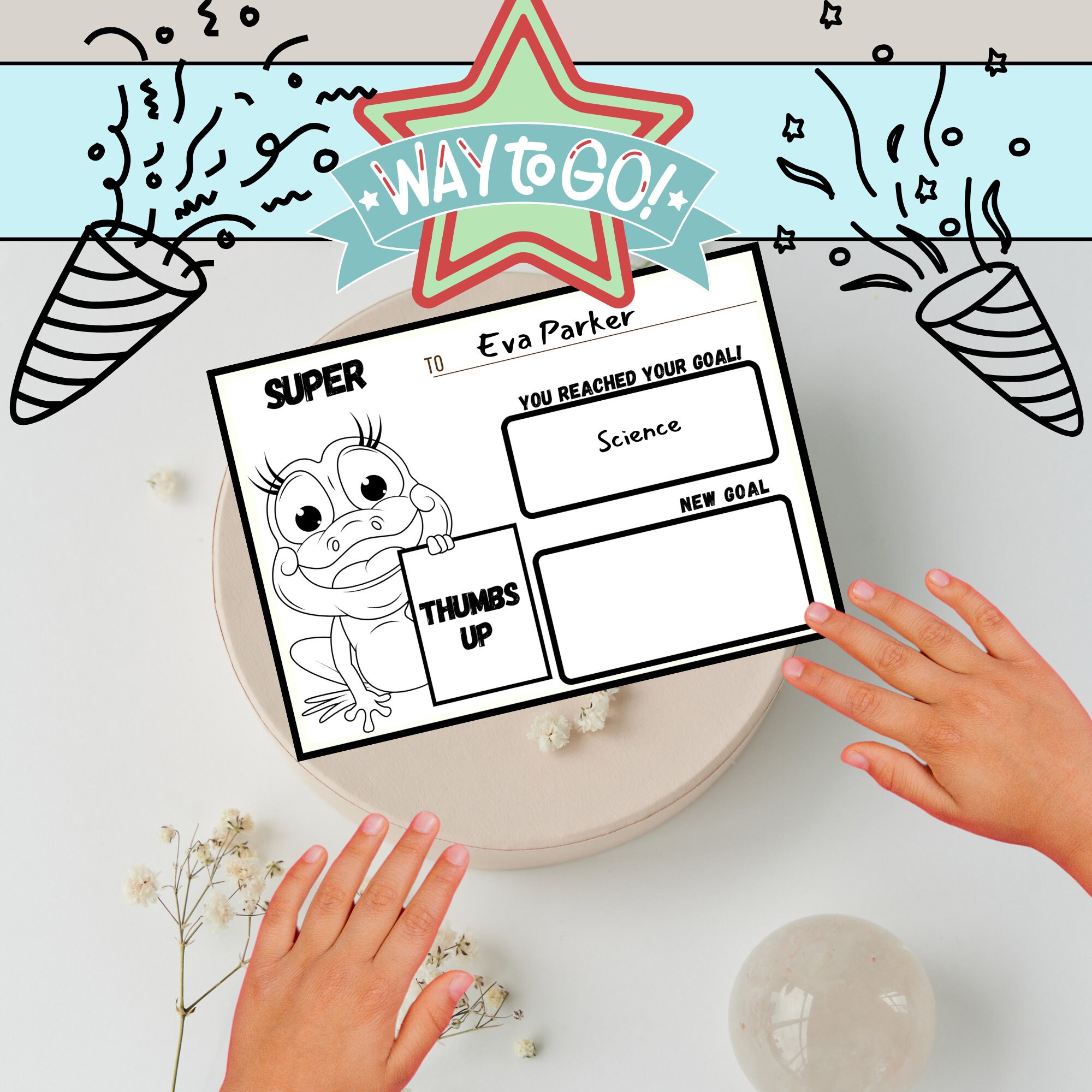 Coloring Student Achievement Cards Goal Setting Cards for Kids - Etsy