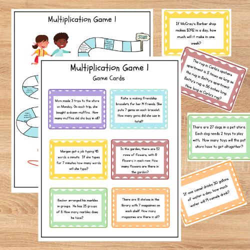 Math Learning Game, Multiplication Games for Kids, Printable Math Games ...