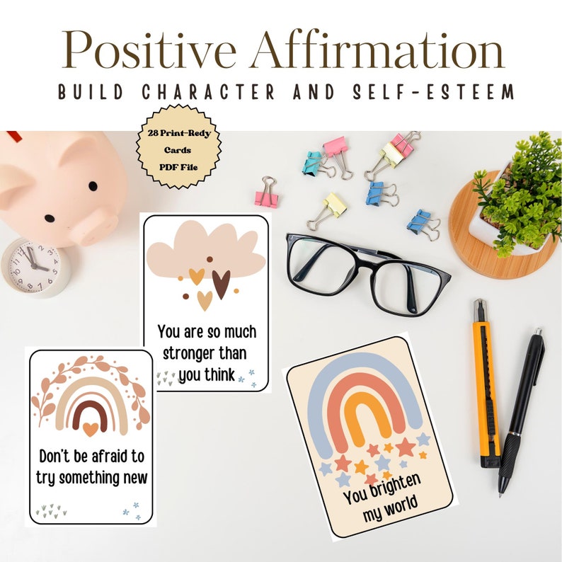 Positive Affirmation Cards for Kids - Printable Affirmation Cards ...