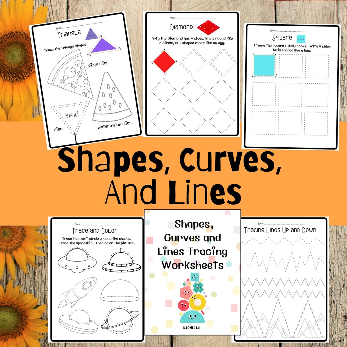 Basic Shape Tracing, Preschool Shape Tracing, Kindergarten Shapes ...