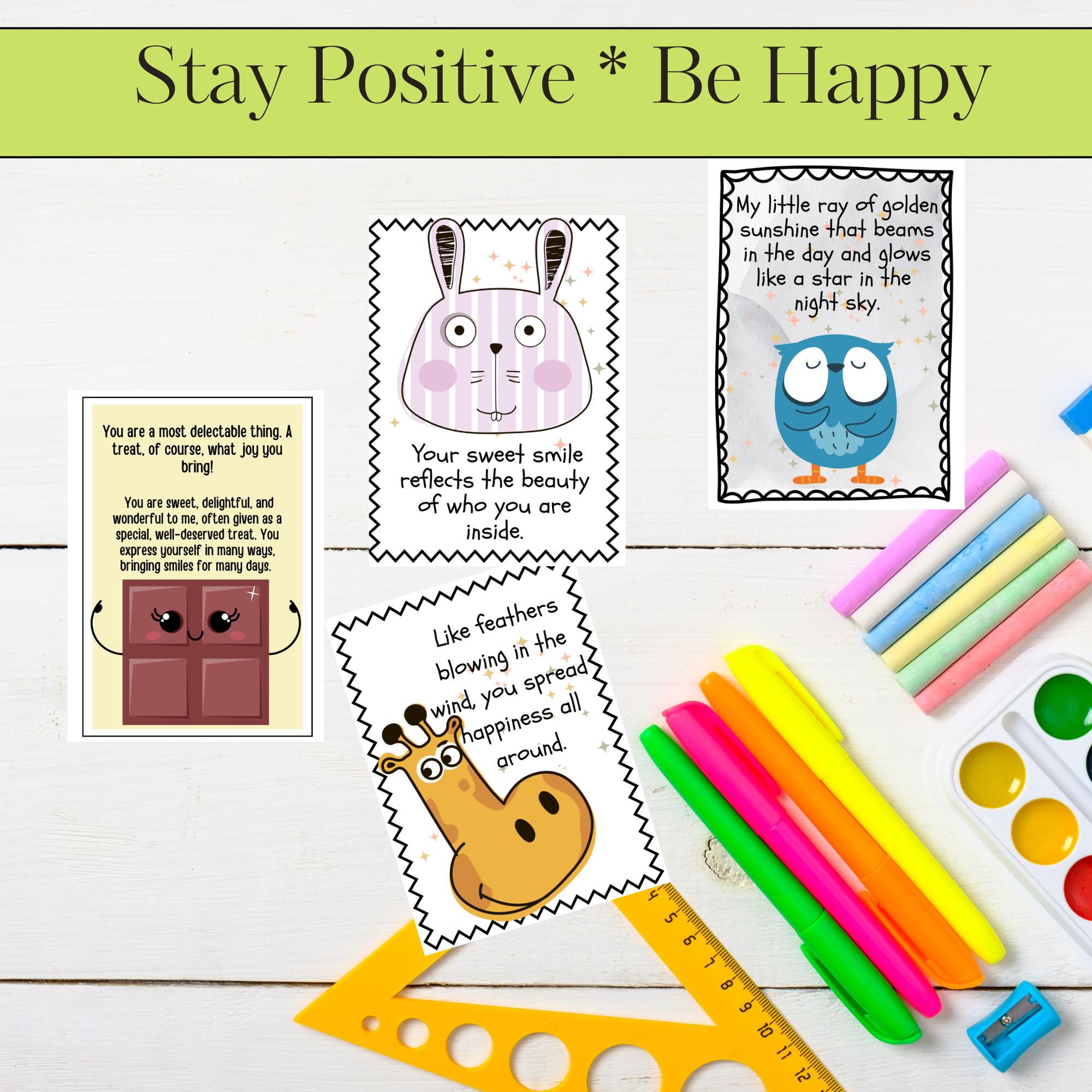 Positive Affirmation Cards for Kids - 24 Printable Affirmation Cards ...