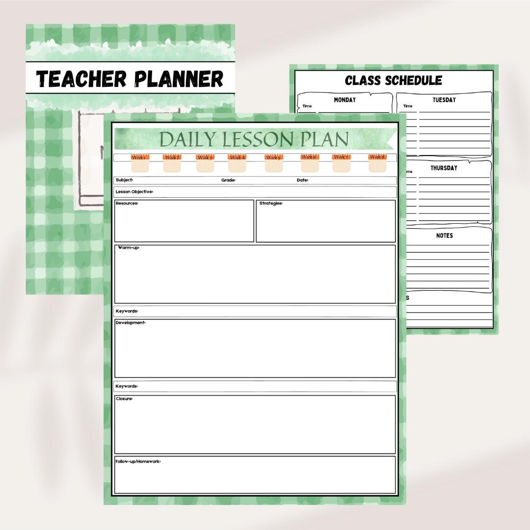 Teacher Lesson Plan, Teacher Record Book, Lesson Plan Book, Teacher ...