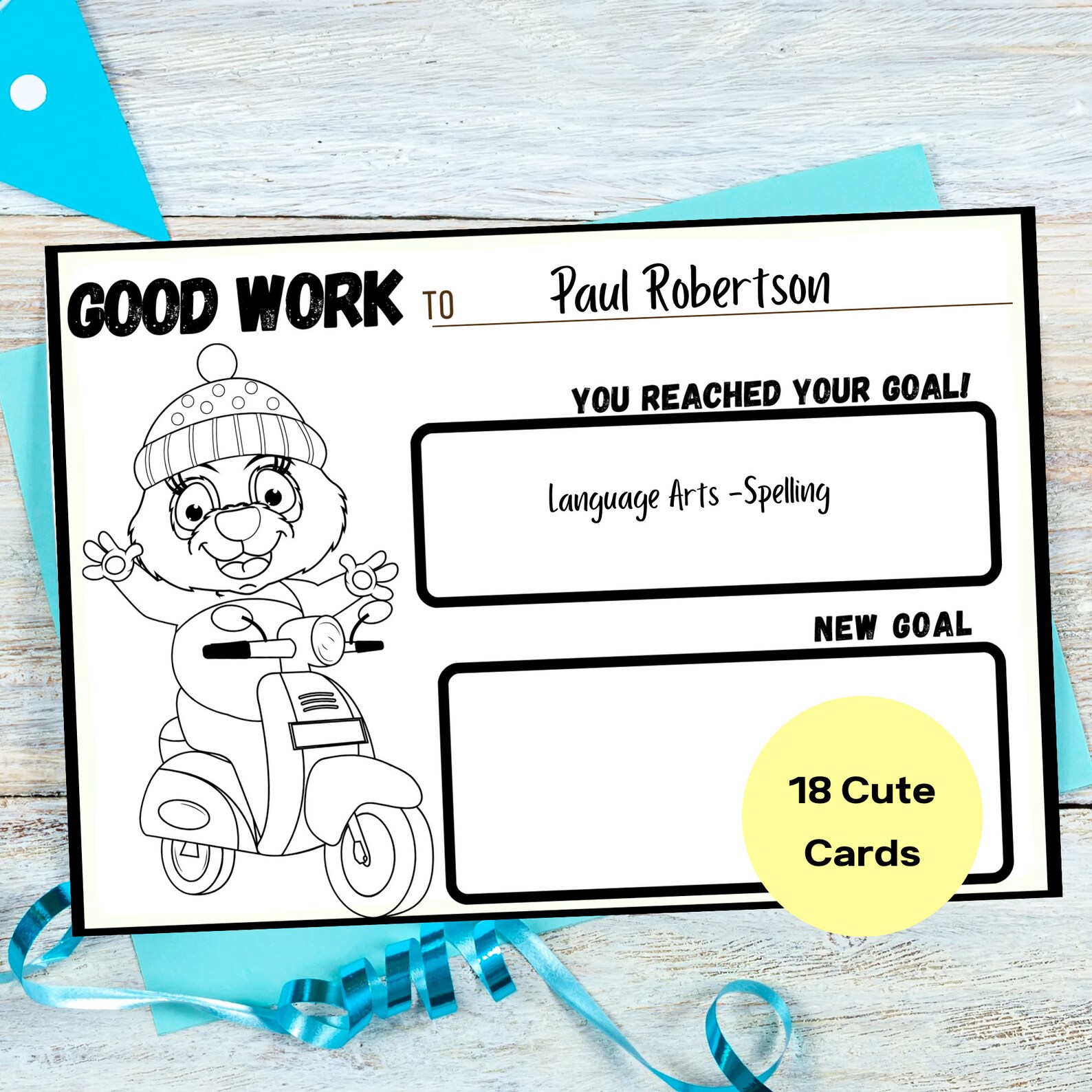 Coloring Student Achievement Cards Goal Setting Cards for Kids - Etsy