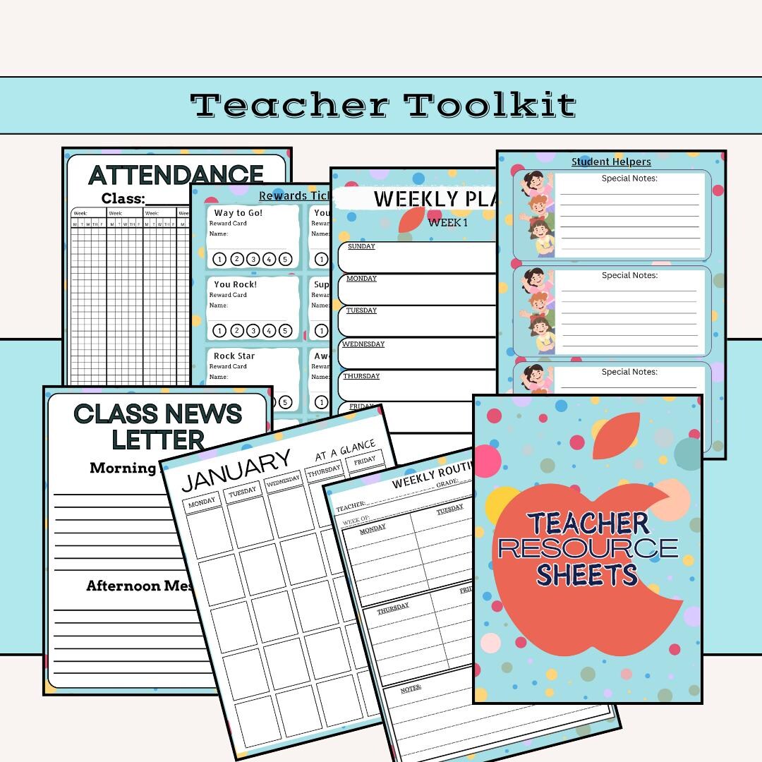 Planner Sheets, Teacher Toolbox, Classroom Organization, Back to School ...