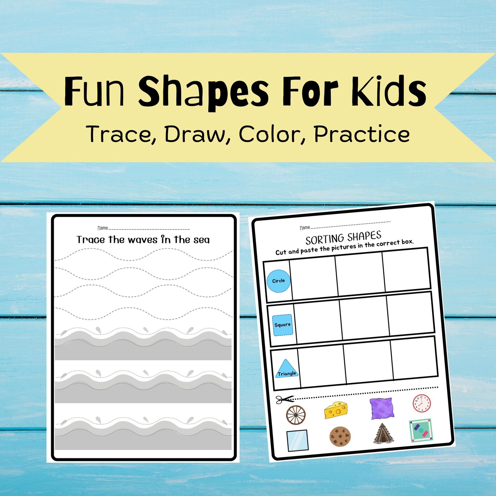 Basic Shape Tracing, Preschool Shape Tracing, Kindergarten Shapes ...