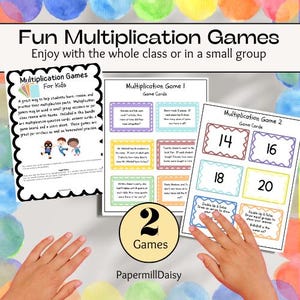 Fun Multiplication Board Games for Kids, Printable Math Game ...
