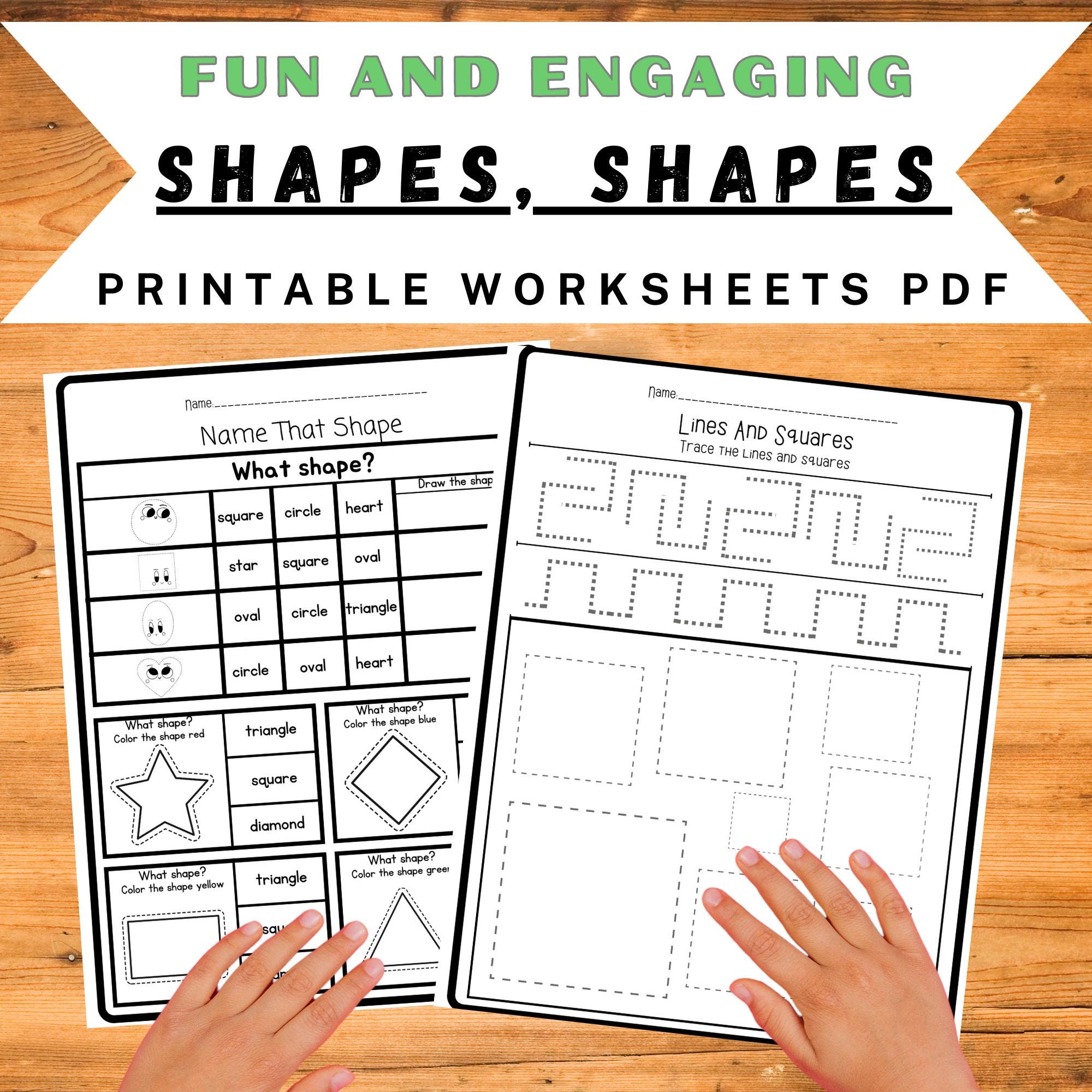 Basic Shape Tracing, Preschool Shape Tracing, Kindergarten Shapes ...