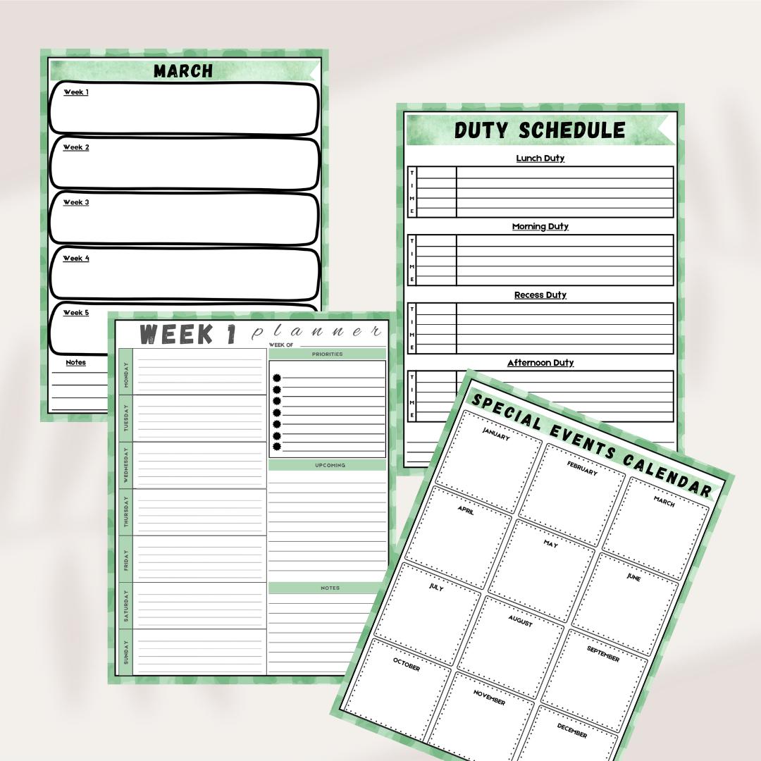 Teacher Lesson Plan, Teacher Record Book, Lesson Plan Book, Teacher ...