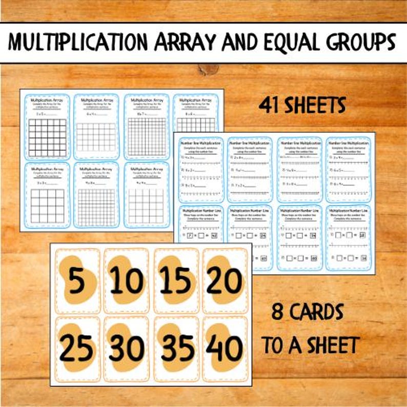 Multiplication Flashcards for Kids, Basic Math Skills, Single Digital ...