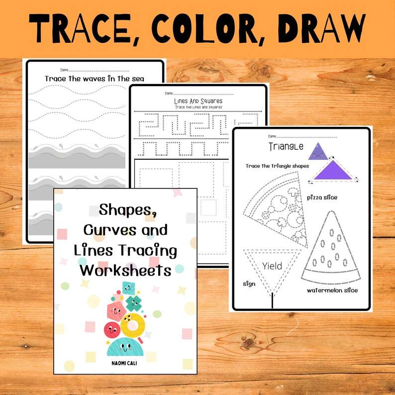 Basic Shape Tracing, Preschool Shape Tracing, Kindergarten Shapes ...