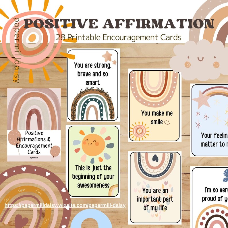Positive Affirmation Cards for Kids - Printable Affirmation Cards ...