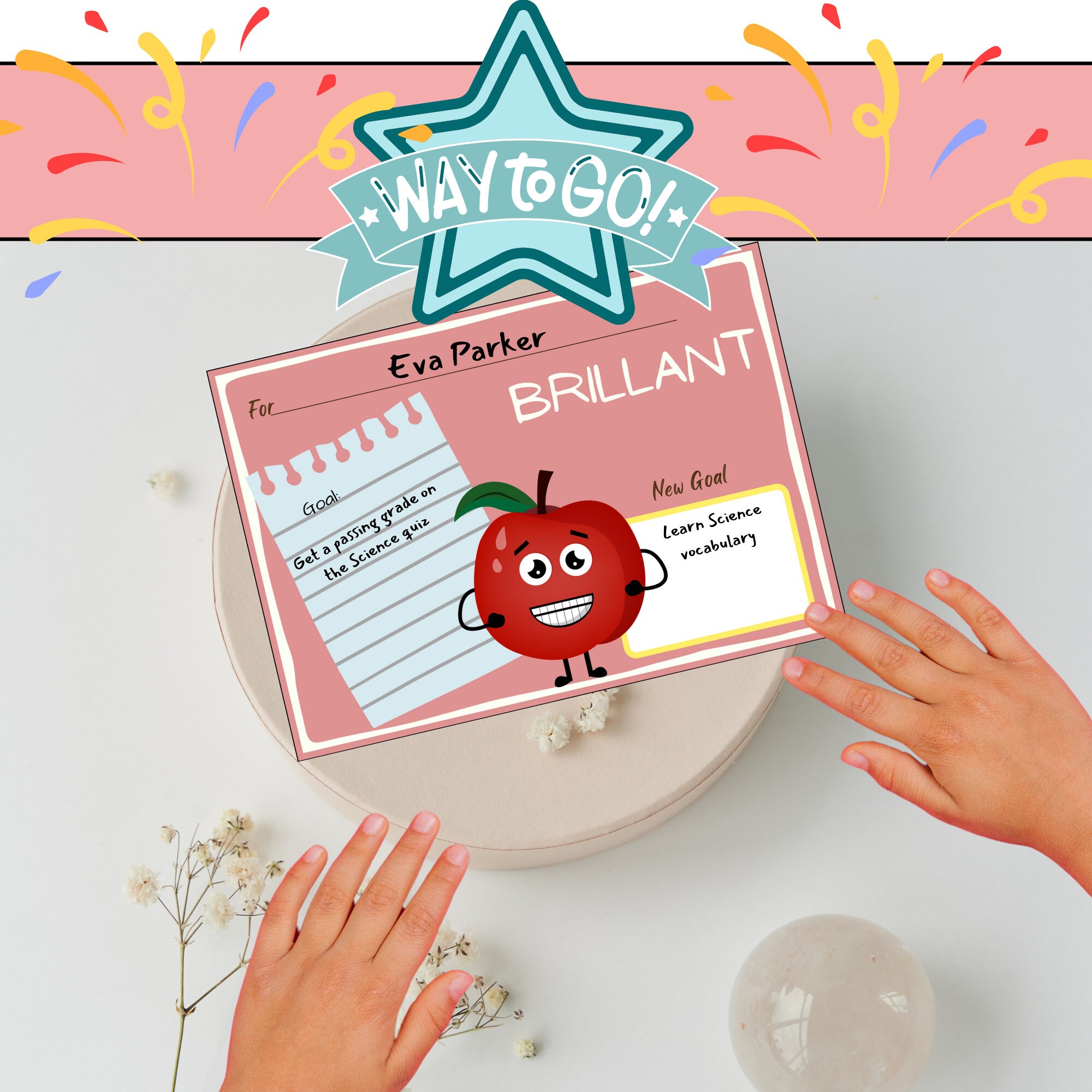 Student Achievement Cards Goal Setting Cards for Kids - Etsy