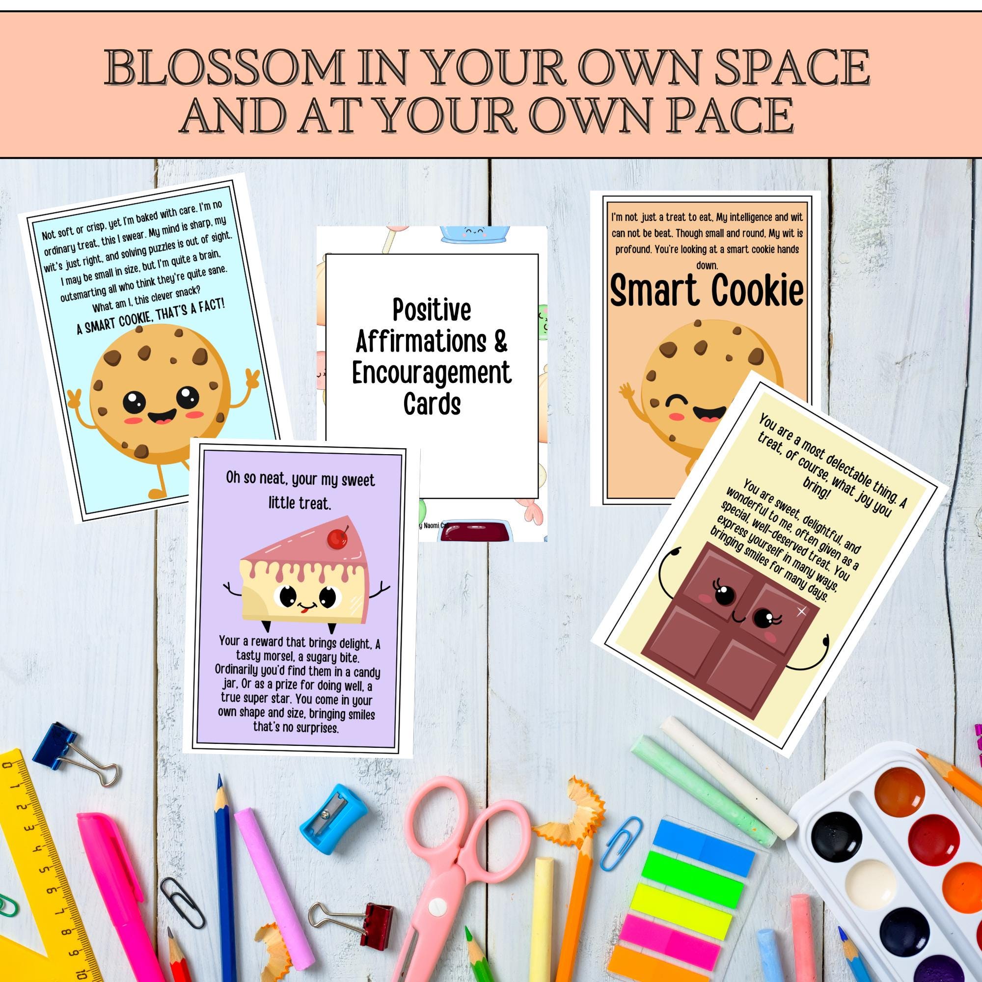 Positive Affirmation Cards for Kids - 24 Printable Affirmation Cards ...