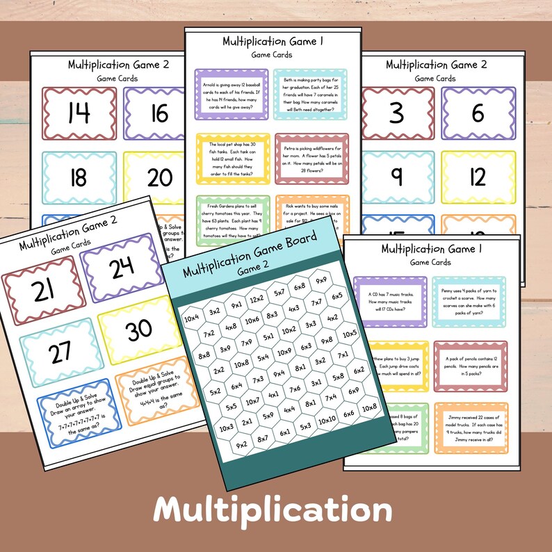 Printable Multiplication Games for Kids, Multiplication Facts, Times ...