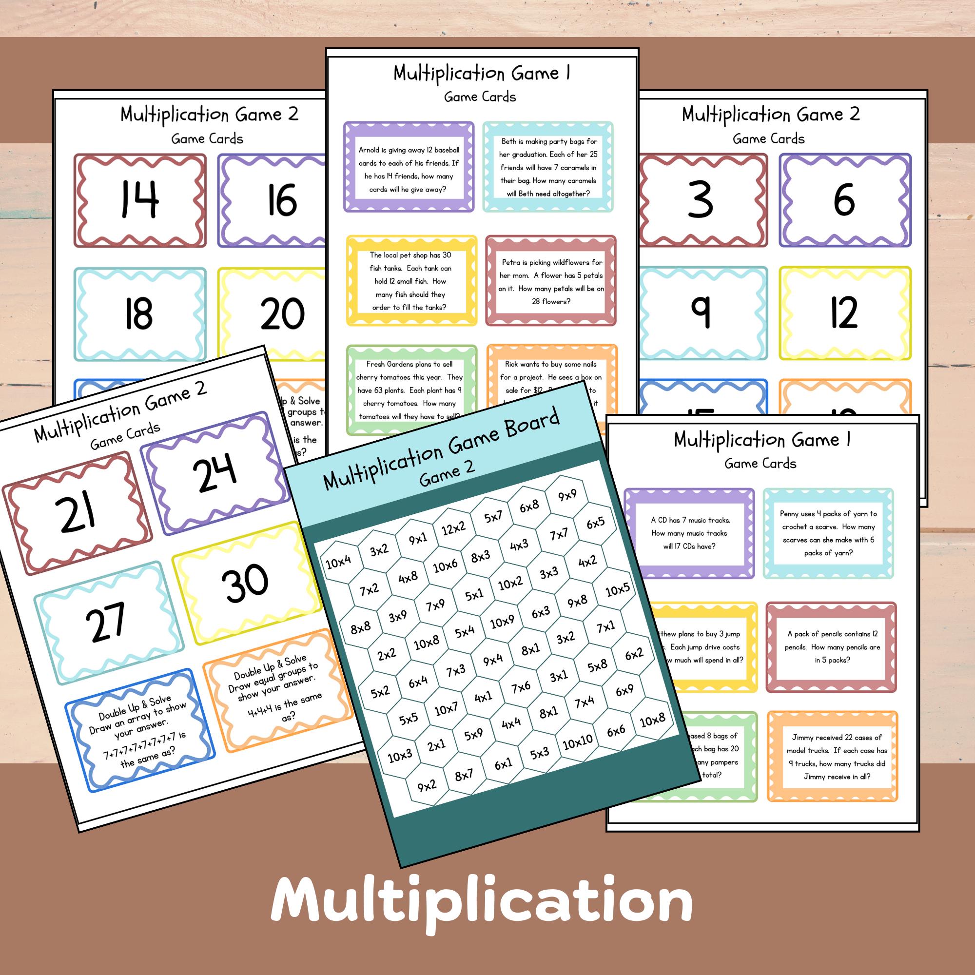 Printable Multiplication Games for Kids, Multiplication Facts, Times ...