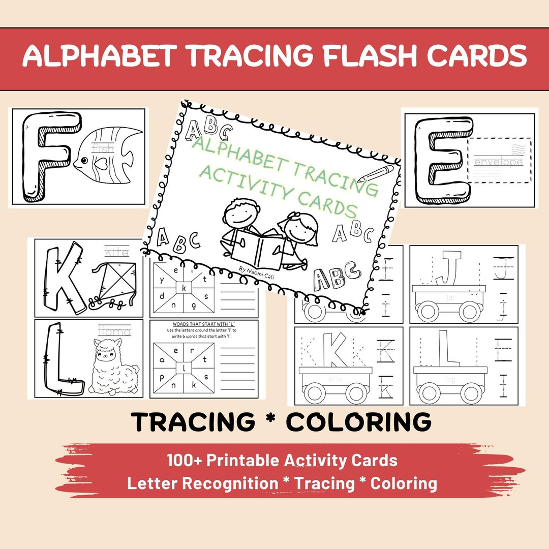 Alphabet Tracing Flash Cards, Alphabet Tracing, Flash Cards, Alphabet ...