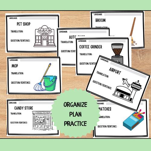 Foreign Language Flashcards and Activity Cards, Language Acquisition ...