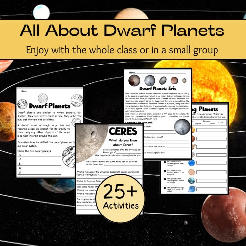 Science Worksheets Dwarf Planets. Learn About Our Solar System ...