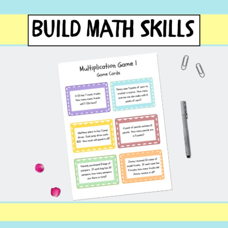 Fun Multiplication Board Games for Kids - Etsy