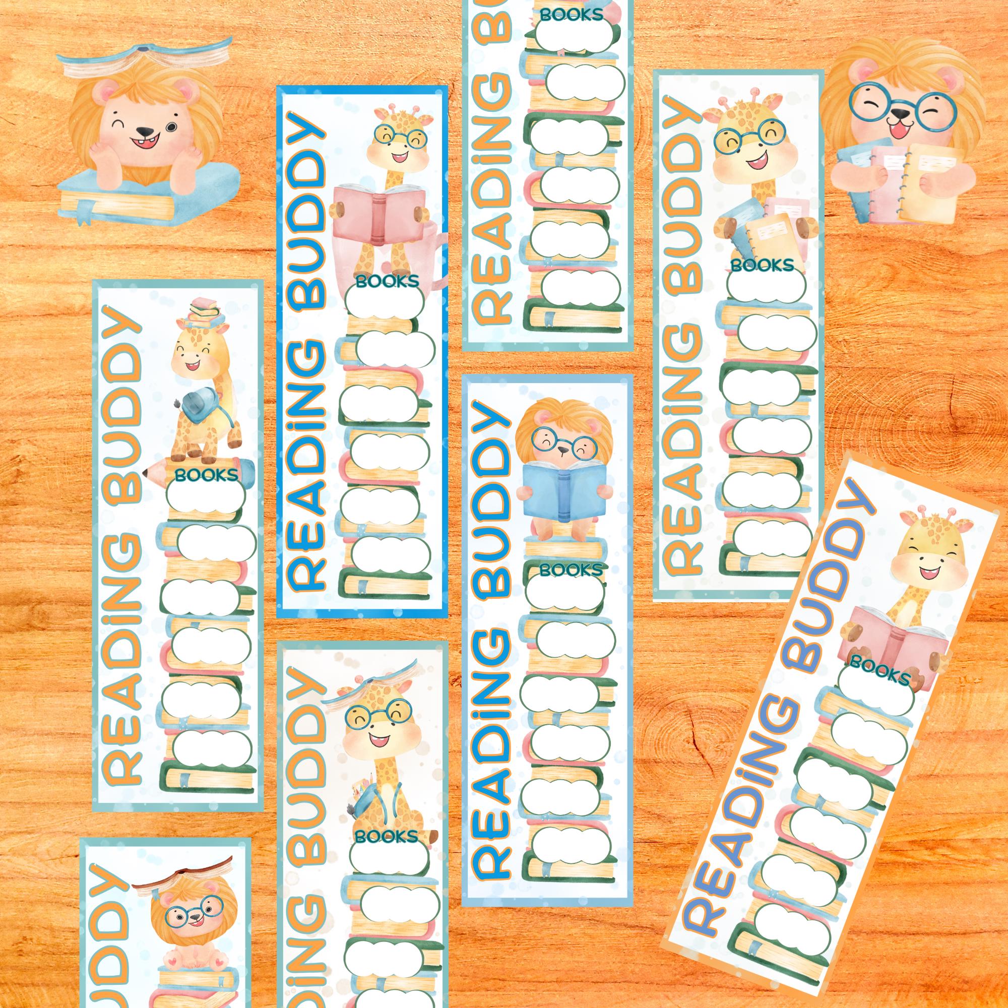 Reading Bookmark for Kids, Printable Bookmarks, Handmade Animal ...