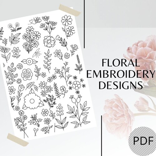 Wildflowers Designs for Hand Embroidery - Etsy