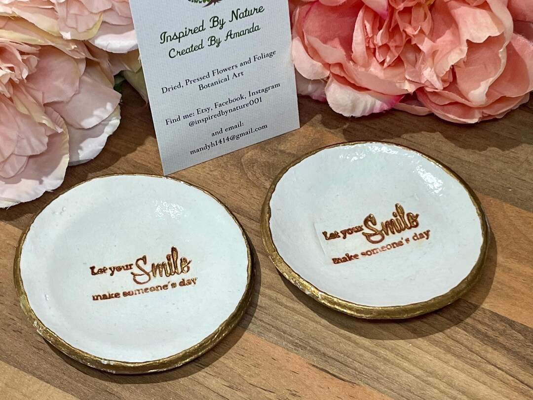 Trinket Ring Dish With Inspirational Quotes - Etsy