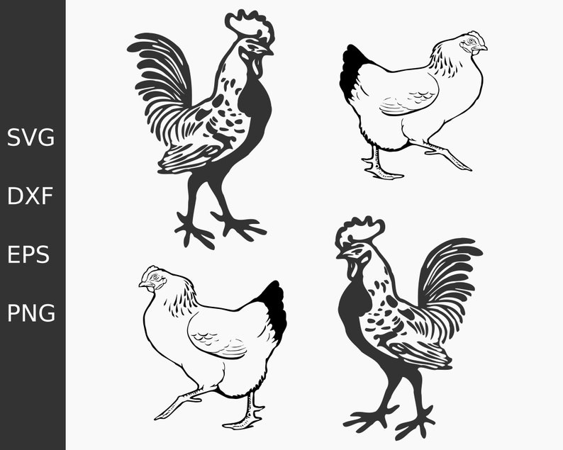 Rooster SVG Chicken SVG Cutting File Cut File Commercial Personal Use ...