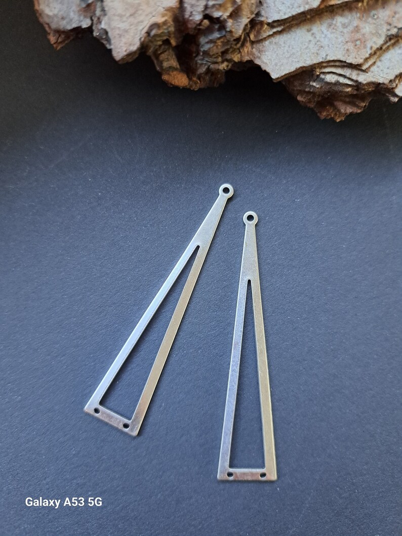 Triangle Charms Connector Jewelry Accessories Antique Silver Plated - Etsy