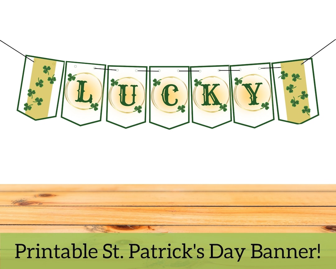 Printable St. Patrick's Day Banner | INSTANT DOWNLOAD - Etsy