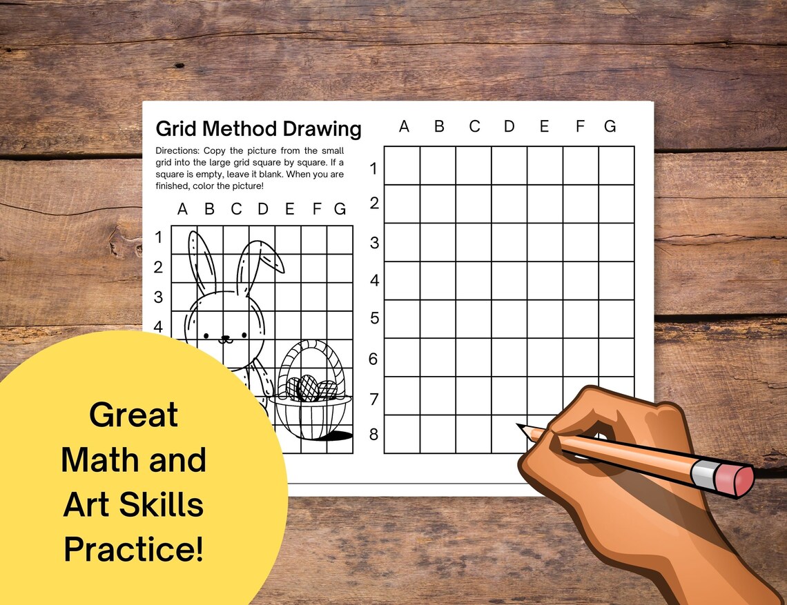 Printable Easter Grid Art Activity | Coloring Page | Classroom Math ...