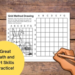 Printable Easter Grid Art Activity | Coloring Page | Classroom Math ...