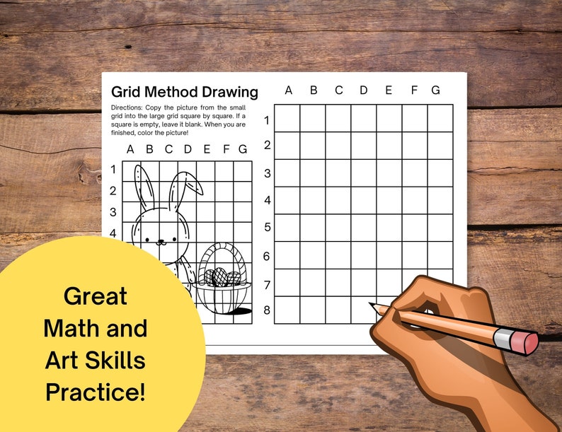 Printable Easter Grid Art Activity | Coloring Page | Classroom Math ...