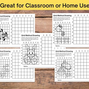Printable Easter Grid Art Activity | Coloring Page | Classroom Math ...