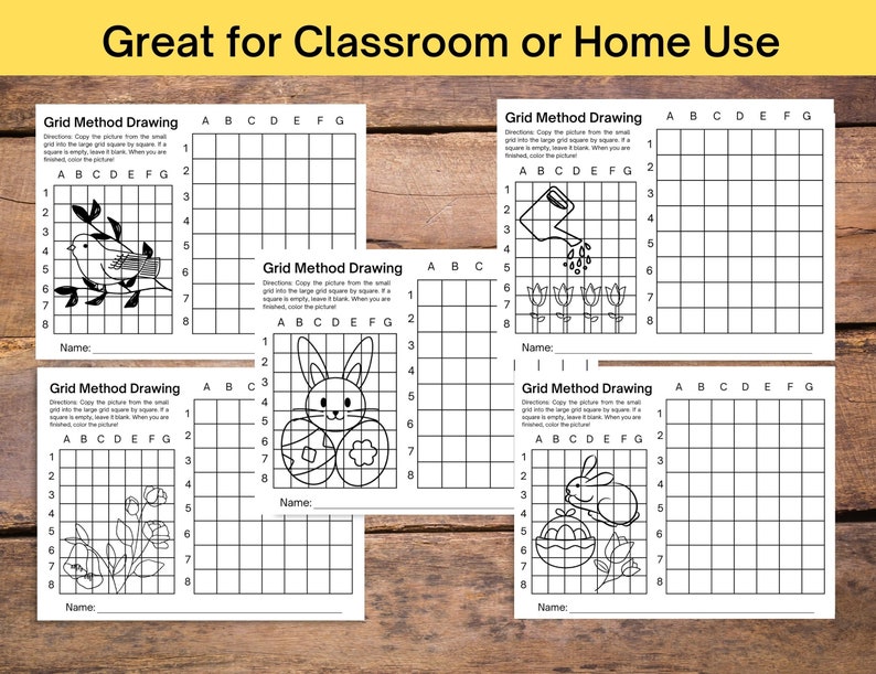Printable Easter Grid Art Activity | Coloring Page | Classroom Math ...
