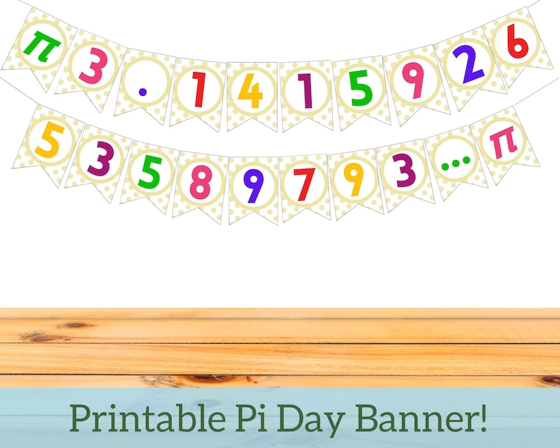 Pi Day Printable Banner | INSTANT DOWNLOAD - Etsy