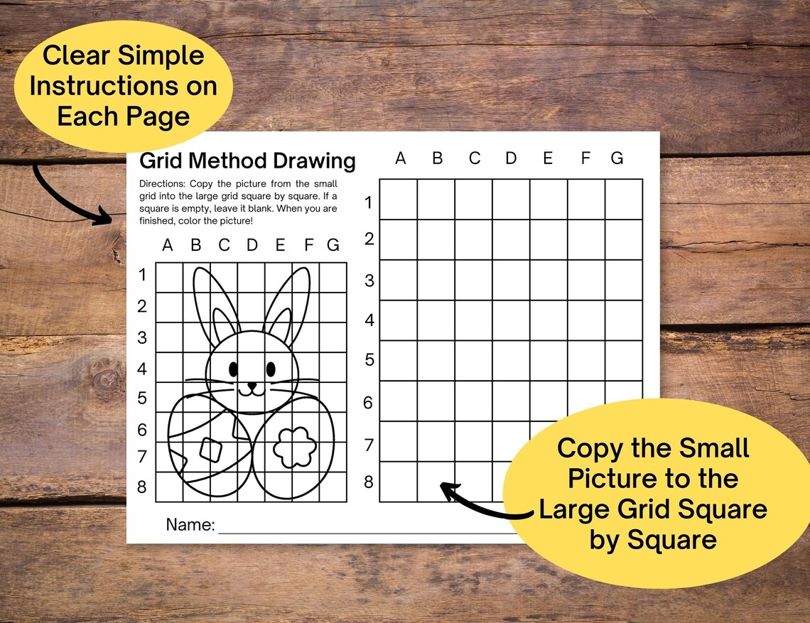 Printable Easter Grid Art Activity | Coloring Page | Classroom Math ...