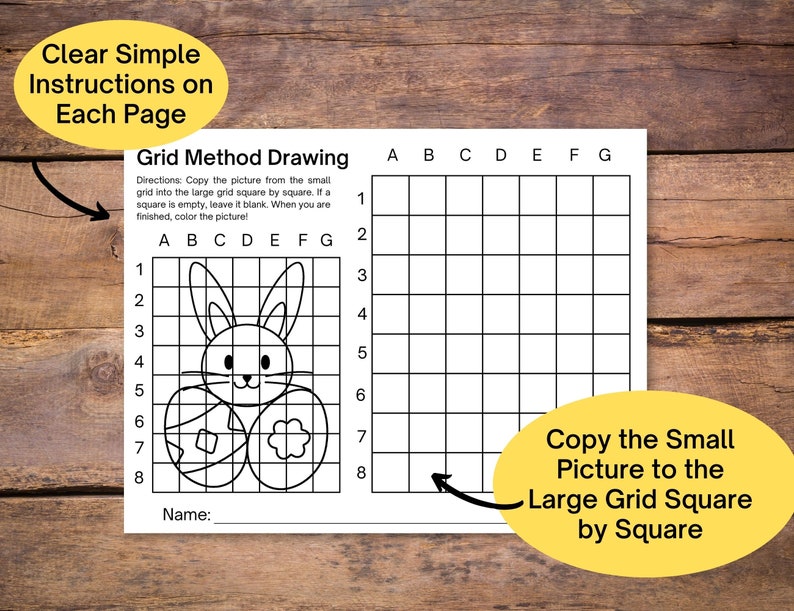 Printable Easter Grid Art Activity | Coloring Page | Classroom Math ...