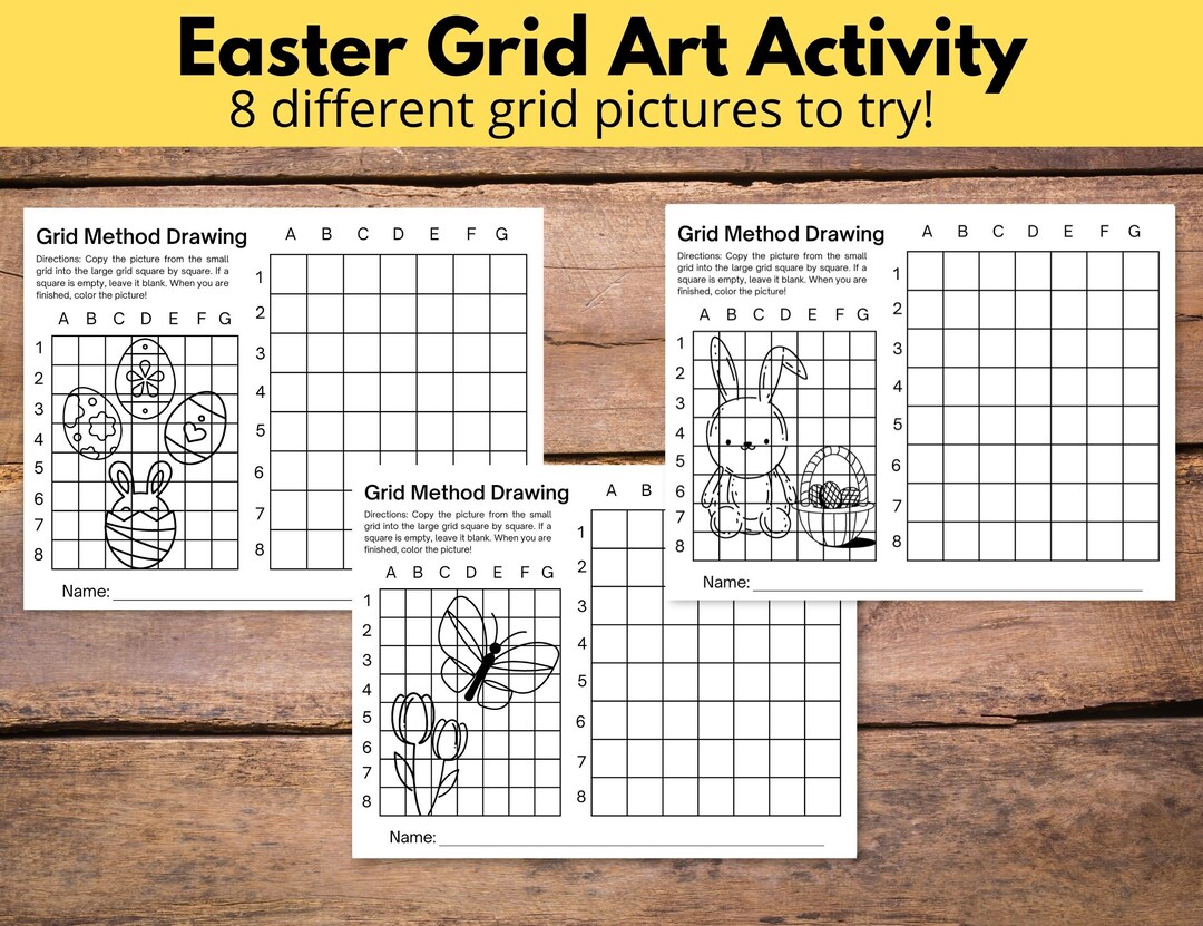 Printable Easter Grid Art Activity | Coloring Page | Classroom Math ...