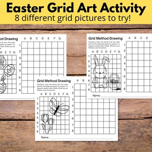 Printable Easter Grid Art Activity | Coloring Page | Classroom Math ...