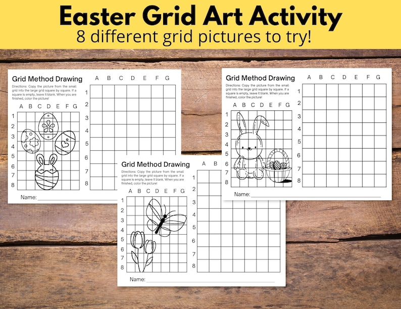 Printable Easter Grid Art Activity | Coloring Page | Classroom Math ...