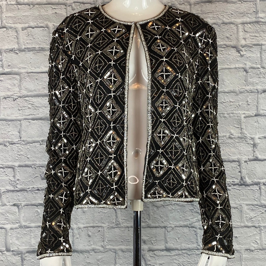 Vintage Papell Boutique Evening Beaded Top - Etsy