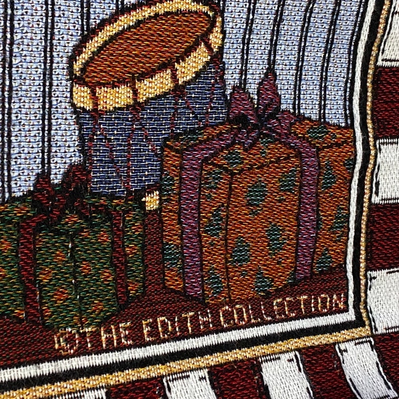 Vintage Goodwin Weavers the Edith Collection Christmas Tapestry Throw ...
